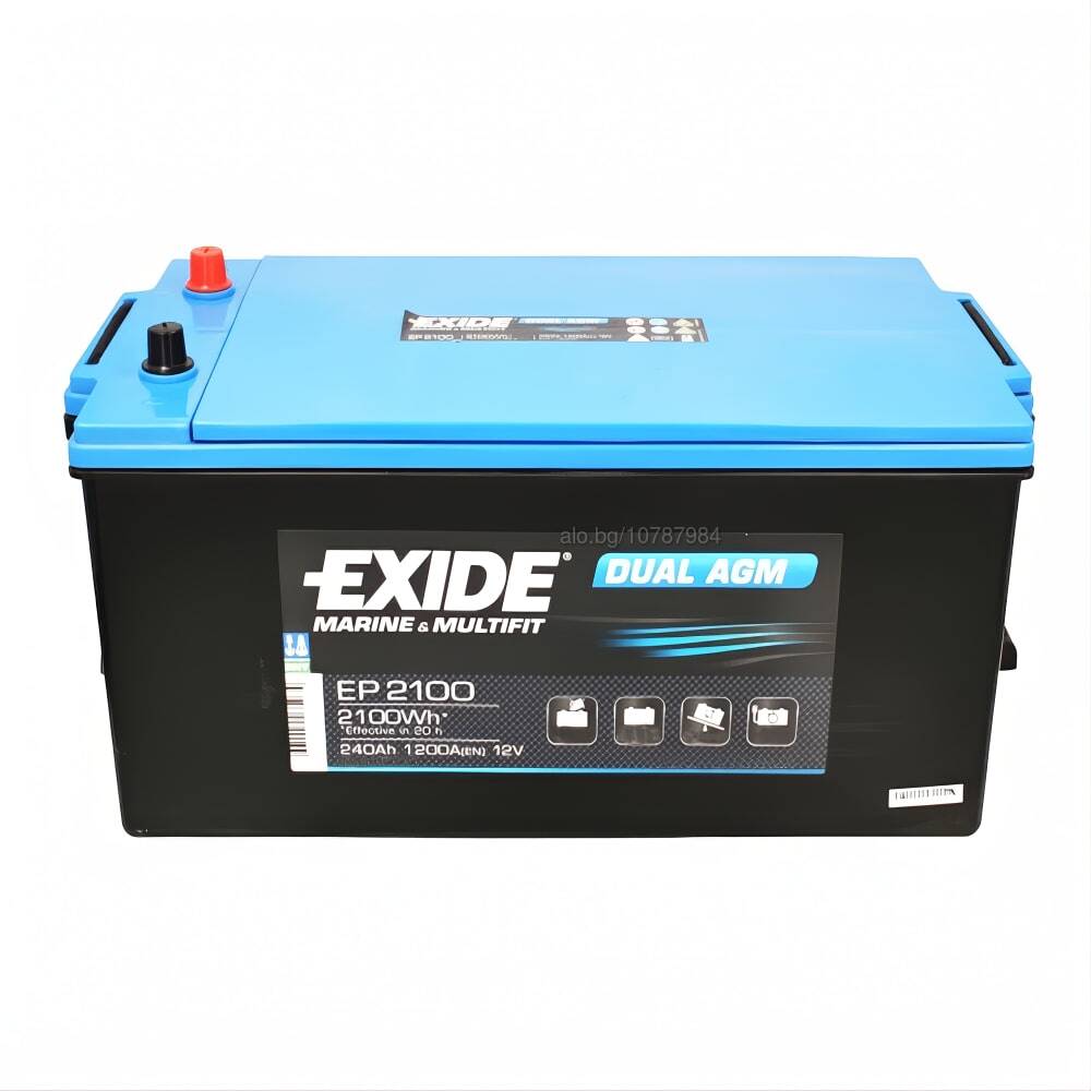 Акумулатор EXIDE DUAL AGM 240Ah/1200A L+ Акумулатори DUAL AGM MARINE ...