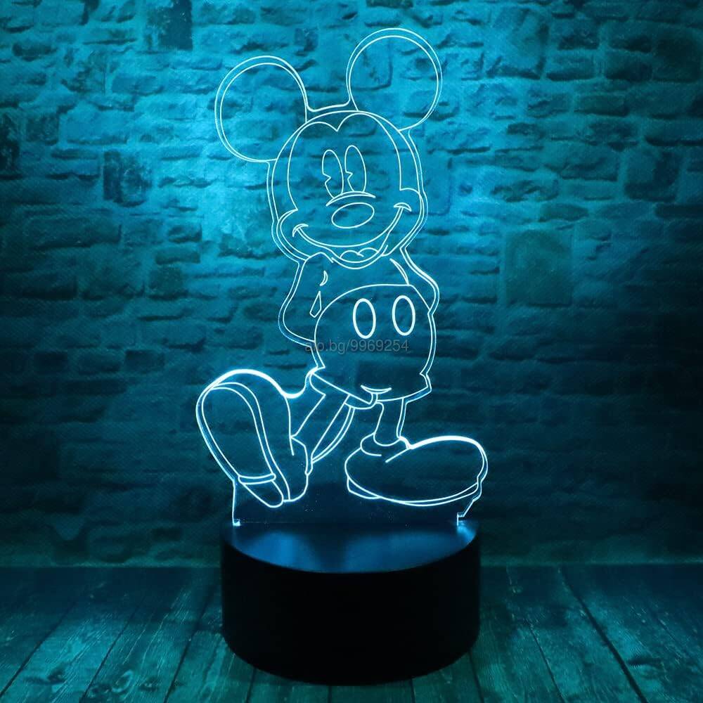 Mickey Mouse 3D LED лампа | Осветление | Пловдив Mickey Mouse 3D LED ...