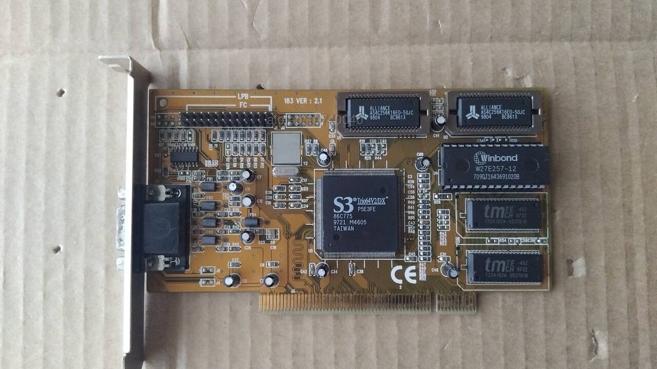 Видео карта S3 Trio 64V2/DX Aristo 183 VER:2.1 2MB PCI Видеокарта ...