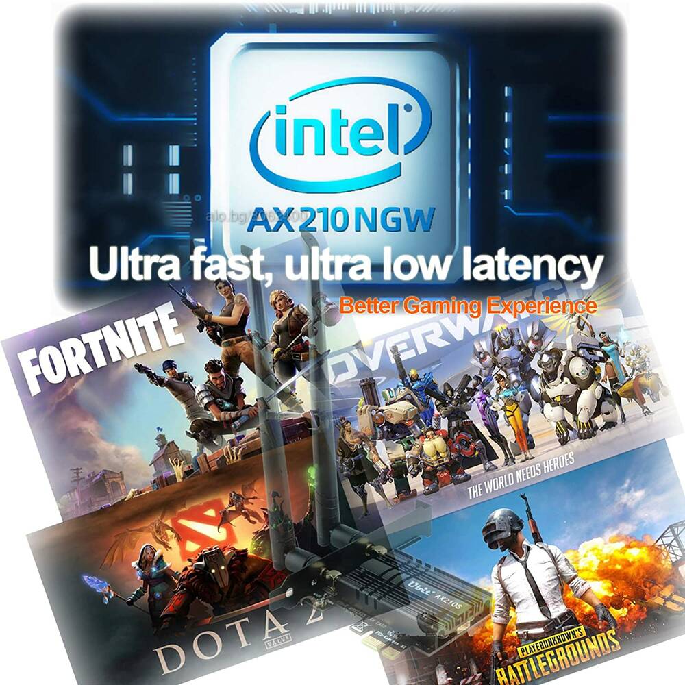 AX5400 Mbps Ubit AX210 WiFi 6E PCIe 802.11ax Tri-Band 6G/5.8G/2.4GHz ...