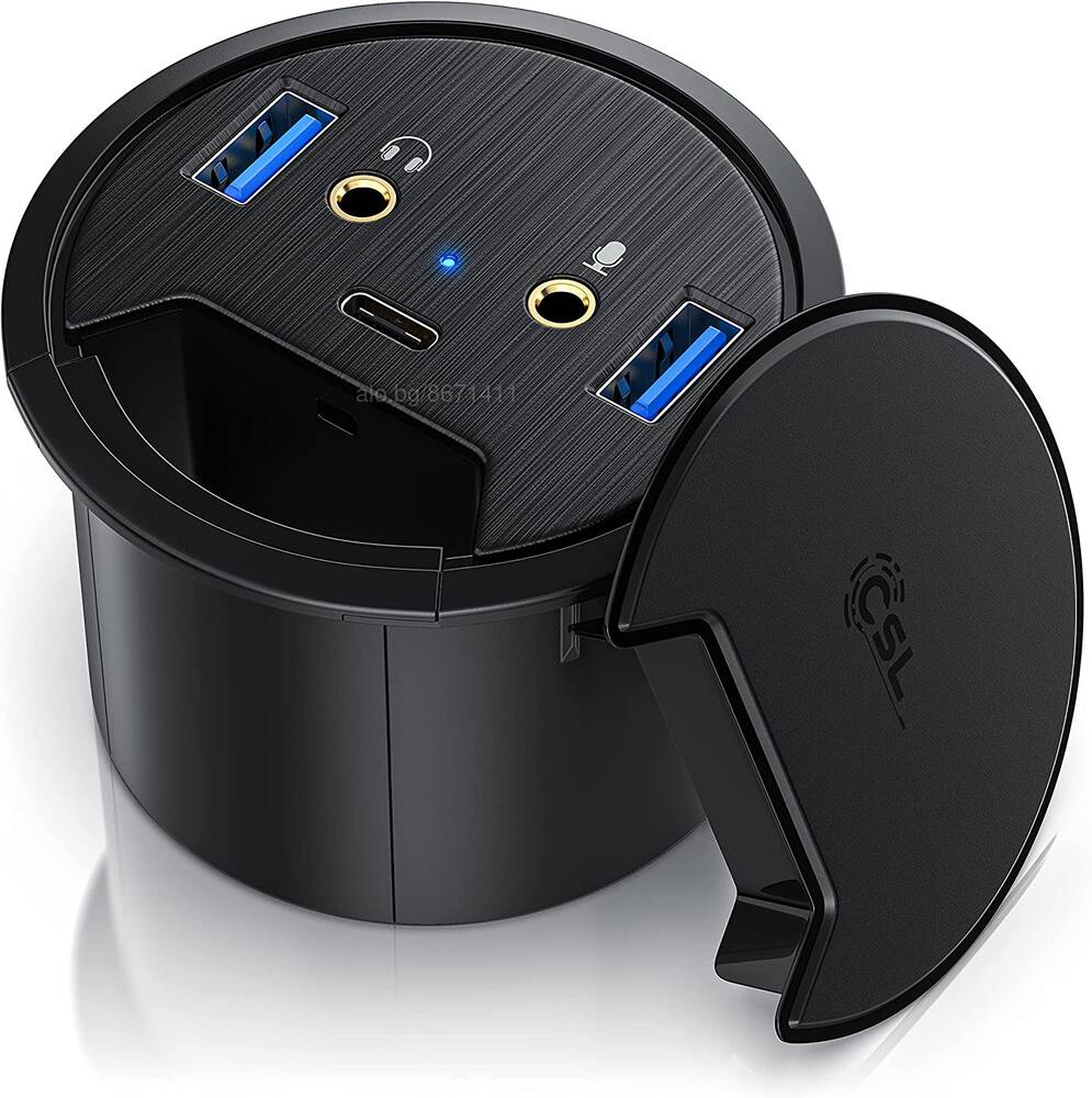 CSL - USB 3.2 Gen1, In Desk USB Hub - 2xUSB 3.2 Gen 1, USB C 3.2 Gen1 ...