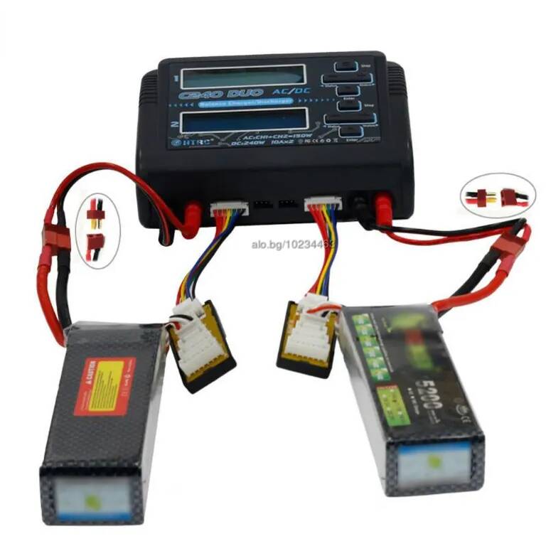 НОВО зарядно за LiPo и LiFe Lilon батерии HTRC C240 DUO Balance Charger ...