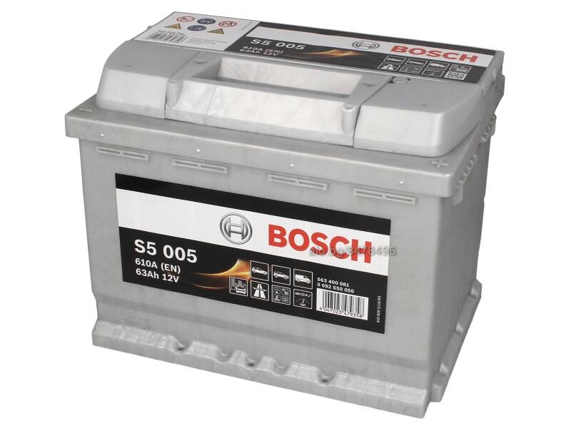 Акумулатор BOSCH SILVER S5 63AH 610A R+ Акумулатори Акумулатор BOSCH ...