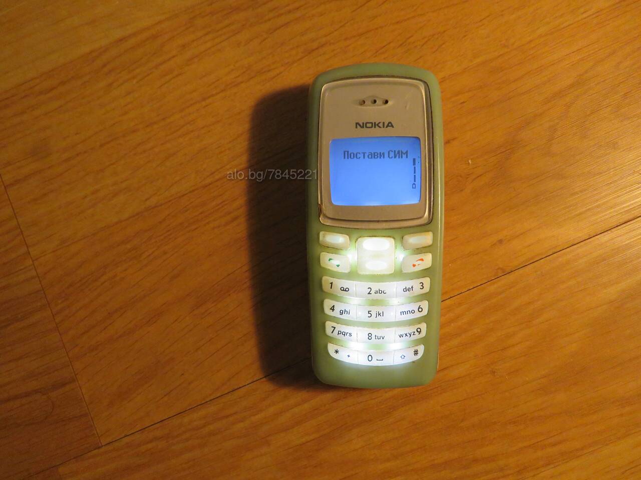 телефон с копчета NOKIA 2100, НОКИА 2100 - 2003 г. светло син панел ...